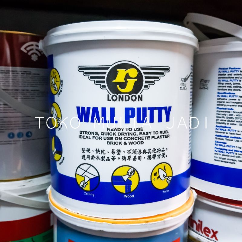 Jual Dempul RJ 5 kg / plamir tembok kayu dinding serbaguna / wall putty ...