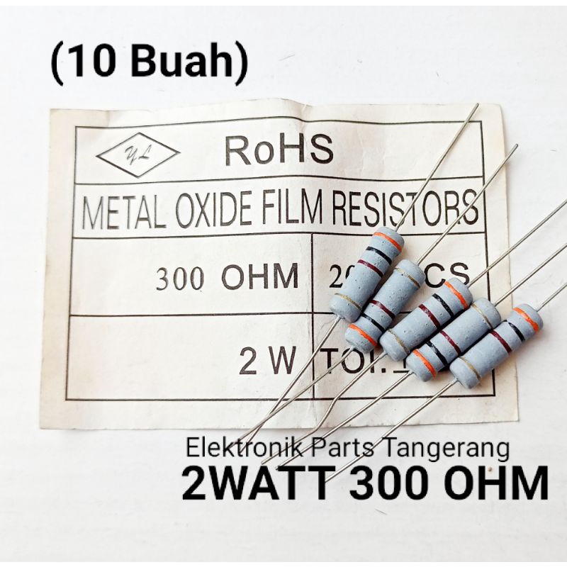 Jual (10 Buah) RESISTOR 2 WATT 300 OHM 5% RESISTOR 300 OHM 2WATT RESISTOR 2W 300 OHM RESISTOR 2 ...
