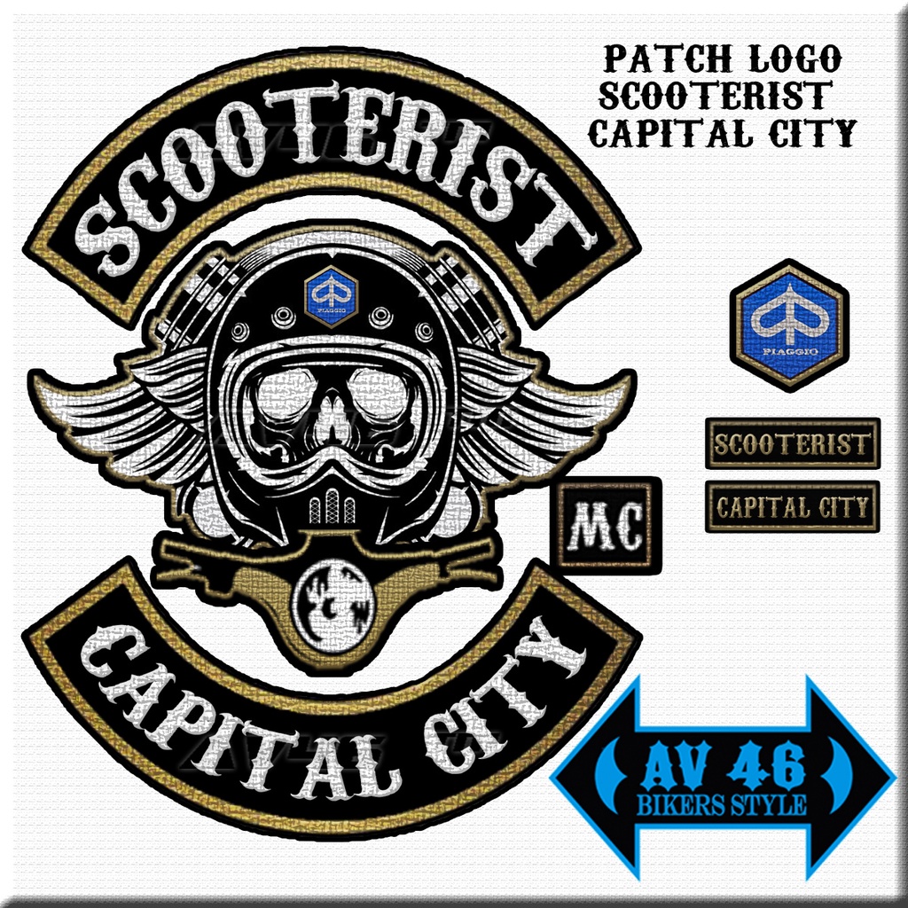 Jual Patch logo bordir bikers Scooterist Emblem motor | Shopee Indonesia