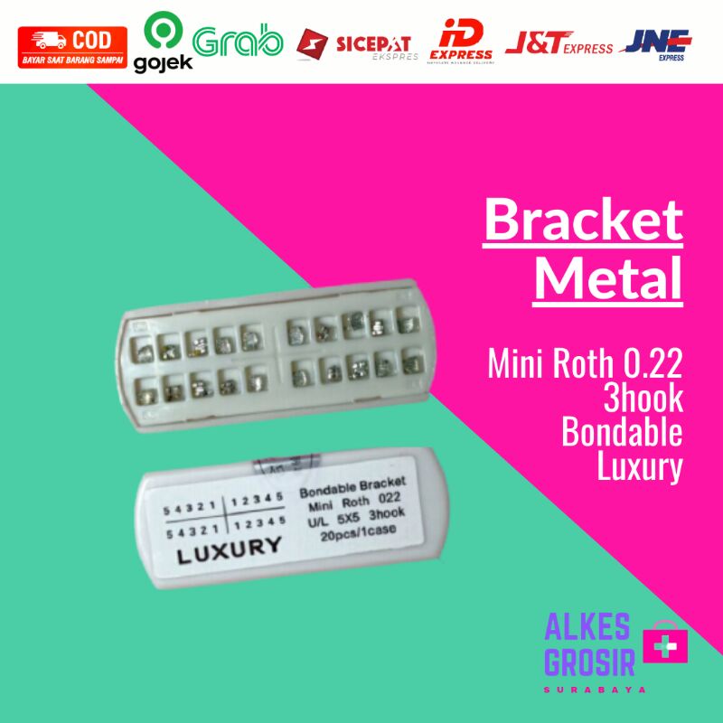 Jual Bracket Metal Mini Roth 022 Luxury 3hook isi 20pcs Braket Breket ...