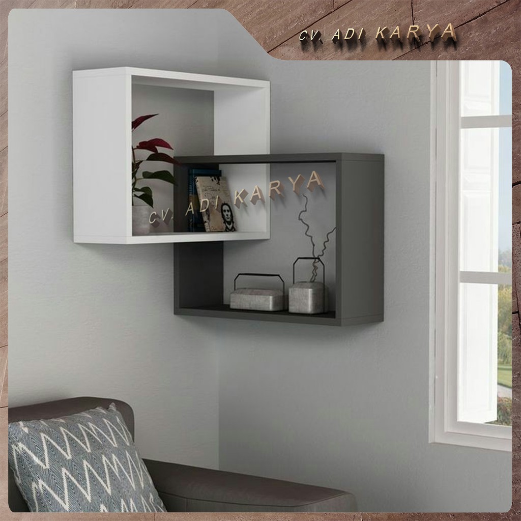 Jual Rak Dinding Tempel Minimalis Serbaguna Hiasan Dinding Susun ...