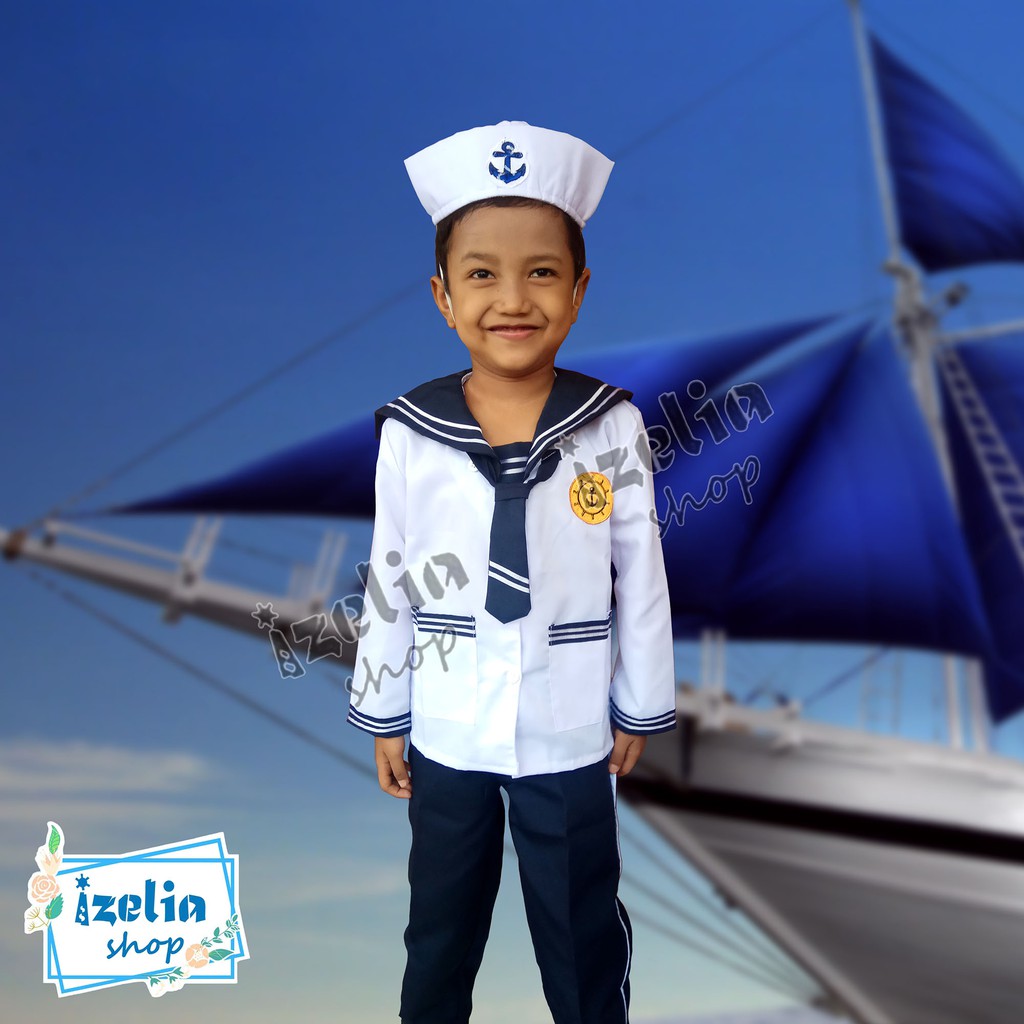 Jual Baju Profesi Anak Pelaut / Popeye / Sailor Kostum Karnaval ...