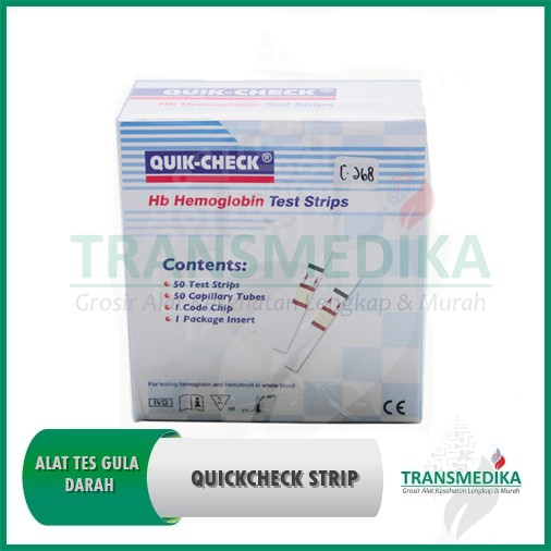 Jual Quick Check Isi 50 Hb Hemoglobin Quik check Strip / Quikcheck ...