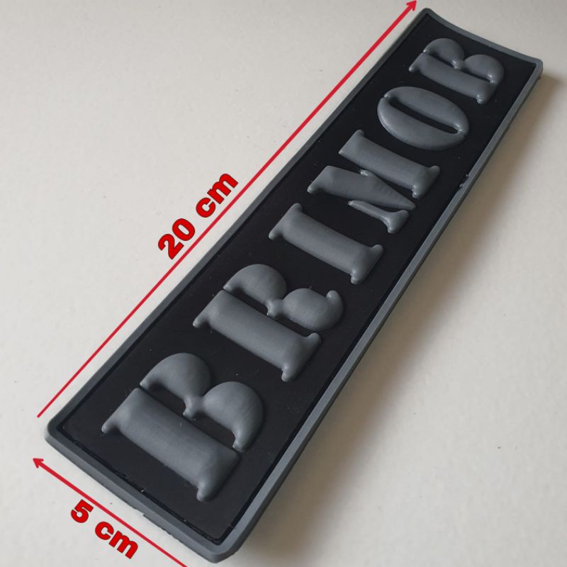Jual patch rubber pvc logo BRIMOB tulisan 3D timbul besar 20 x 5/rubber ...