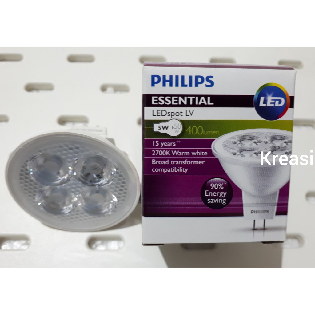 Jual LAMPU LED PHILIPS ESSENTIAL LED SPOT LV 5W / 5 WATT - KUNING ...