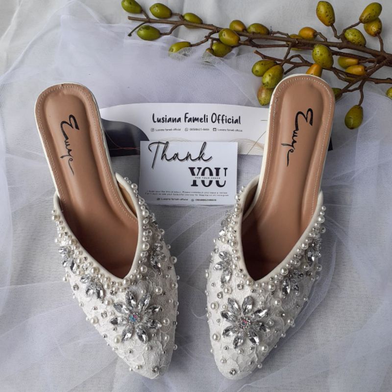 Jual HANARYI I Sepatu payet mutiara mixs warna, highheels kondangan ...