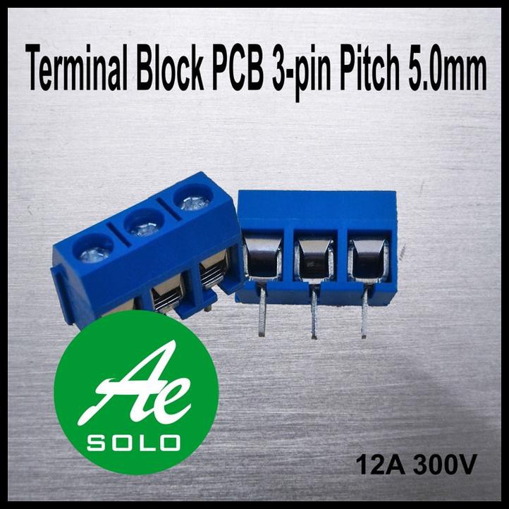 Jual TERMINAL PCB 3-PIN TERMINAL BLOCK PCB PITCH 5MM CONNECTOR CABLE ...