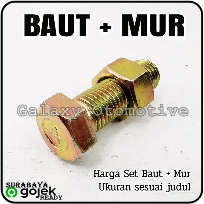 Jual Baut Mur - Ukuran 8 - Kunci Ring 12 | Shopee Indonesia
