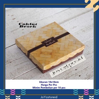 Jual Dus Nasi R8 Coklat Besek Kotak Nasi 18x18 Box Nasi/ Box Kue / Box ...