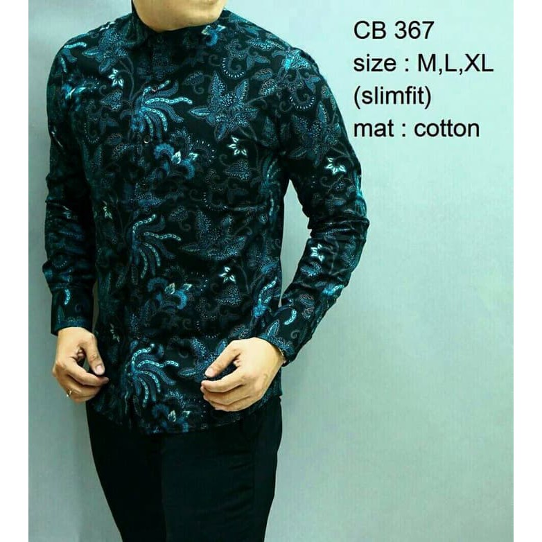 Jual BAJU KEMEJA BATIK PRIA SLIM FIT MODERN MEWAH CB367 | Shopee Indonesia