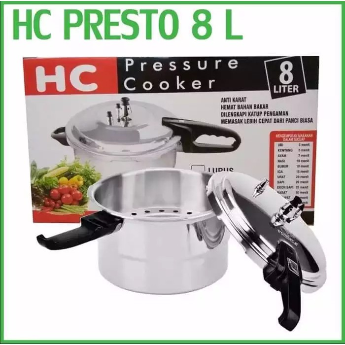 Jual HC PRESSURE COOKER 8 liter - Panci Presto 8 liter | Shopee Indonesia