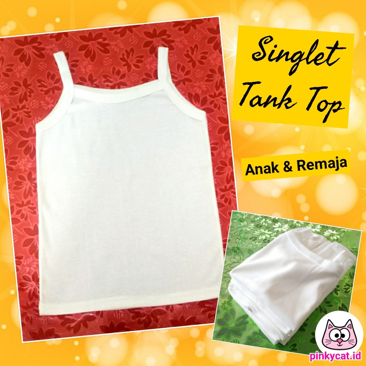 Jual Singlet Tank Top Kaos Dalam Anak Remaja Katun SD SMP Cewe ...
