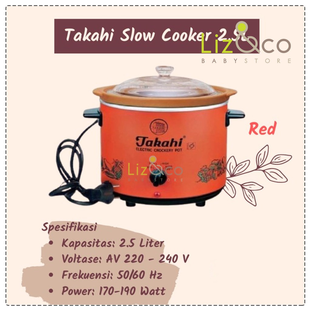 Jual Takahi Slow Cooker 2.5 Liter | Shopee Indonesia
