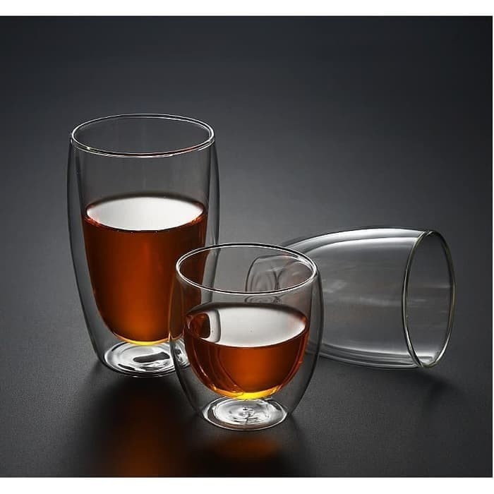 Jual Gelas Double Layer Anti Panas Gelas Double Wall | Shopee Indonesia