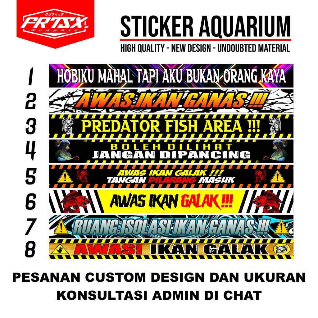 Jual Sticker Aquarium Custom, aquarium stiker kaca aquarium custom ...
