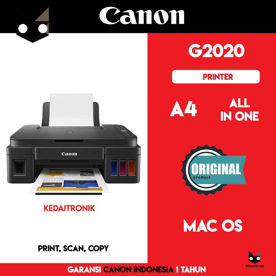 Jual Canon Printer G2020 All in One INK TANK Print Scan Copy A4 Mac Os ...