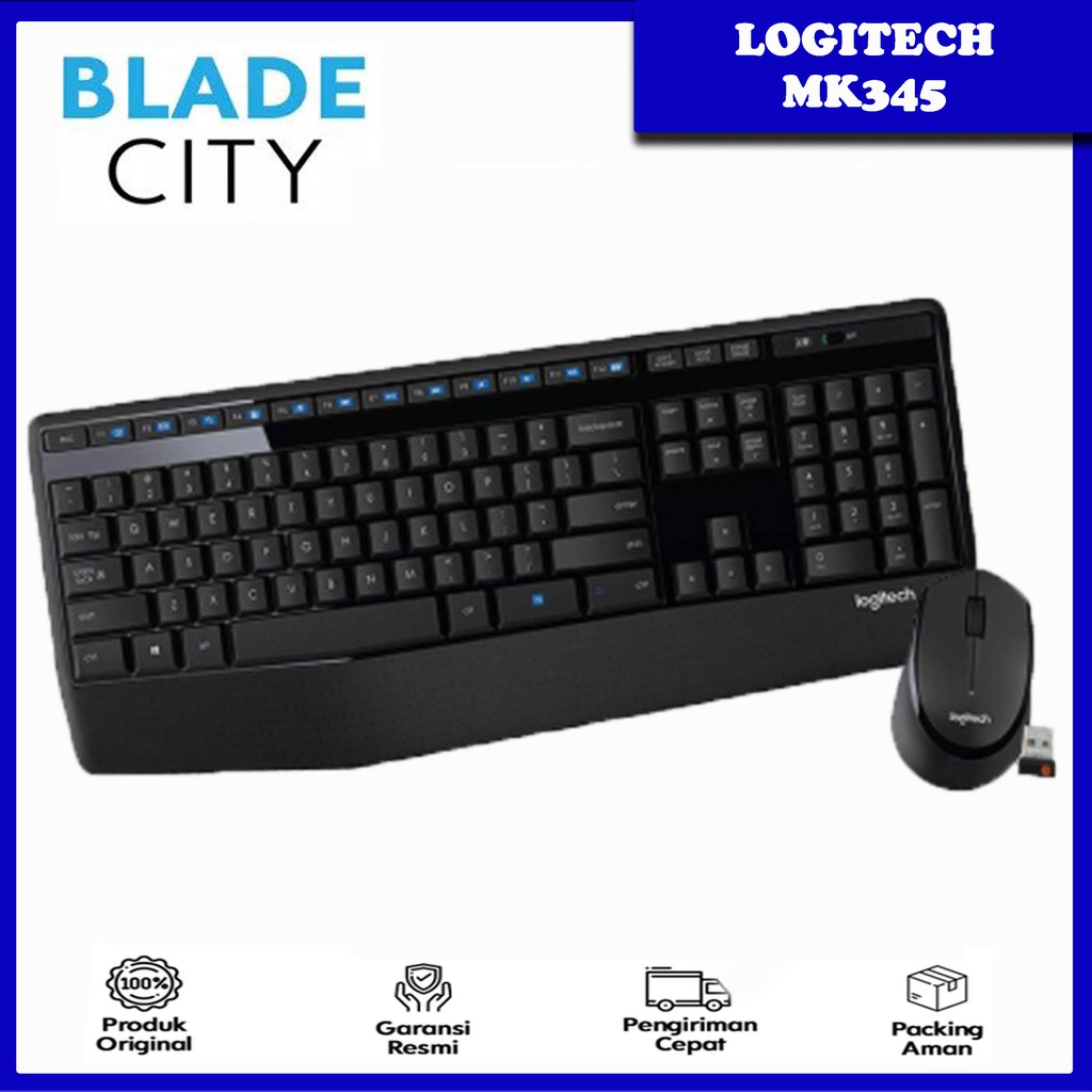 Jual Logitech MK345 Keyboard Wireless Combo Baterai Tahan Lebih Lama ...