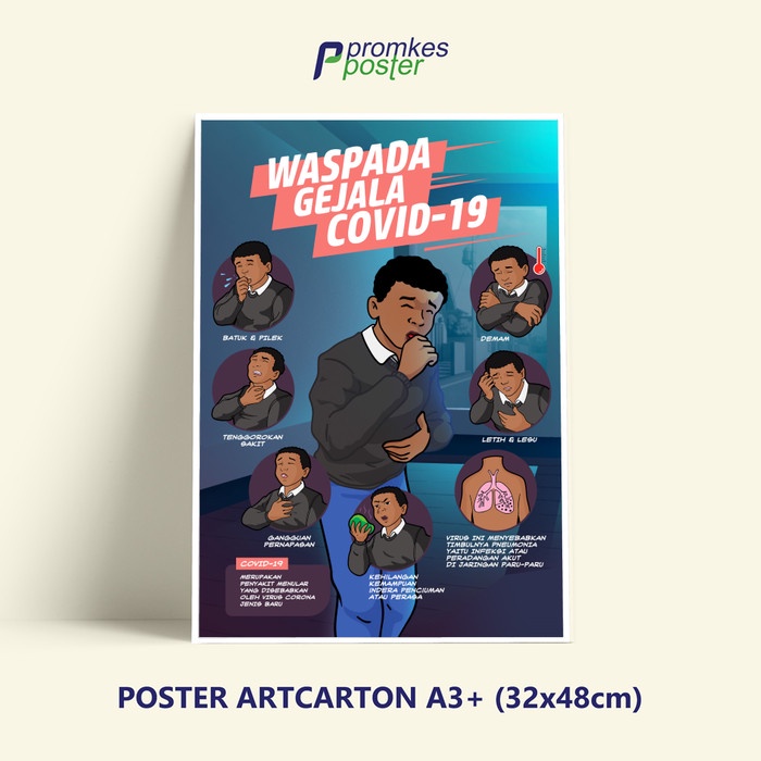 Jual Poster PHBS Sekolah Waspada Gejala Covid 19 | Shopee Indonesia