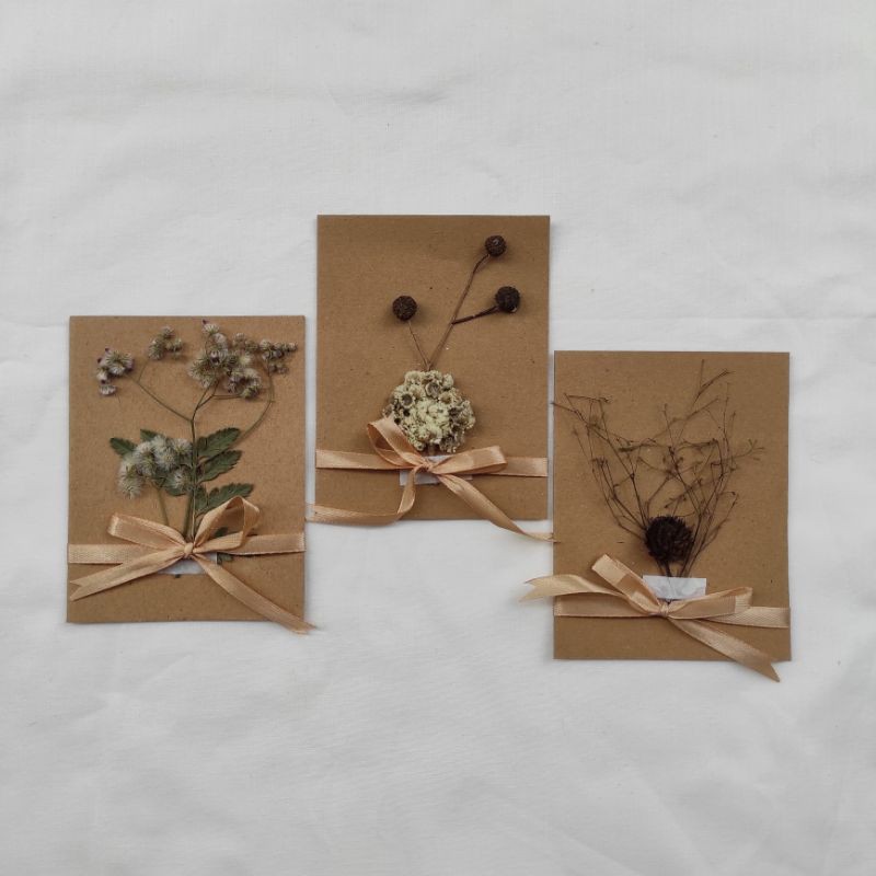 Jual KARTU UCAPAN/GREETING CARD BUNGA KERING Indonesia|Shopee Indonesia