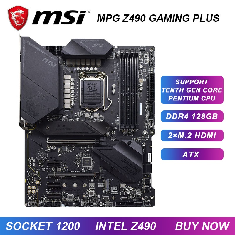 Jual PREORDER MSI MPG Z490 GAMING PLUS Mining Motherboard LGA 1200 Motherboard DDR4 Core i9 ...