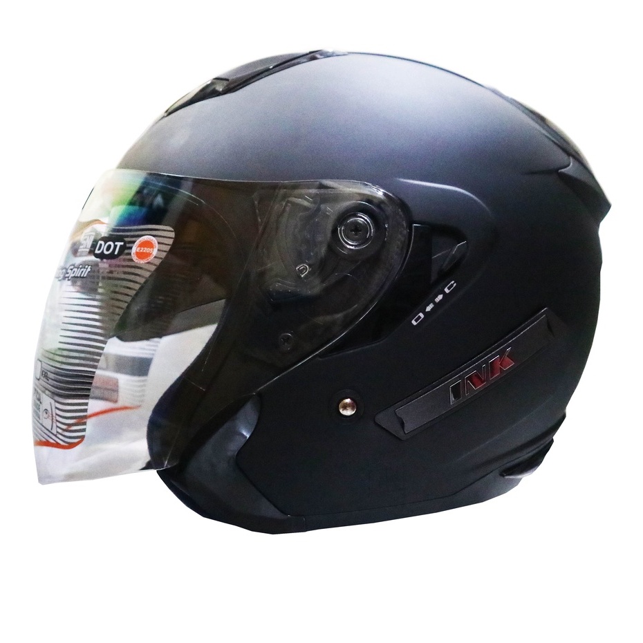 Jual HELM INK METRO 2 SOLID BLACK DOF DOUBLE VISOR ANTI THEFT ORIGINAL ...