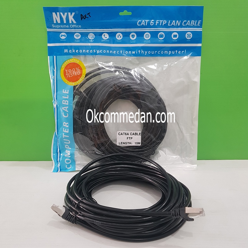 Jual NYK Kabel Lan FTP Cat6a 15 meter | Shopee Indonesia