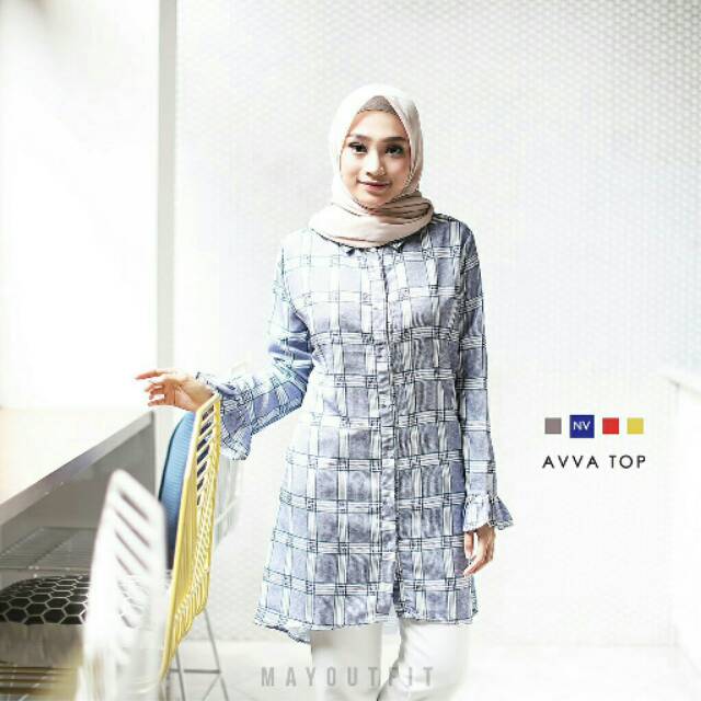 Jual Avva Top Navy | Shopee Indonesia