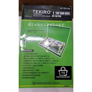 Jual MATA TAP SET TEKIRO 40PCS / TAP AND DICES TEKIRO SET 40 PCS / HAND ...