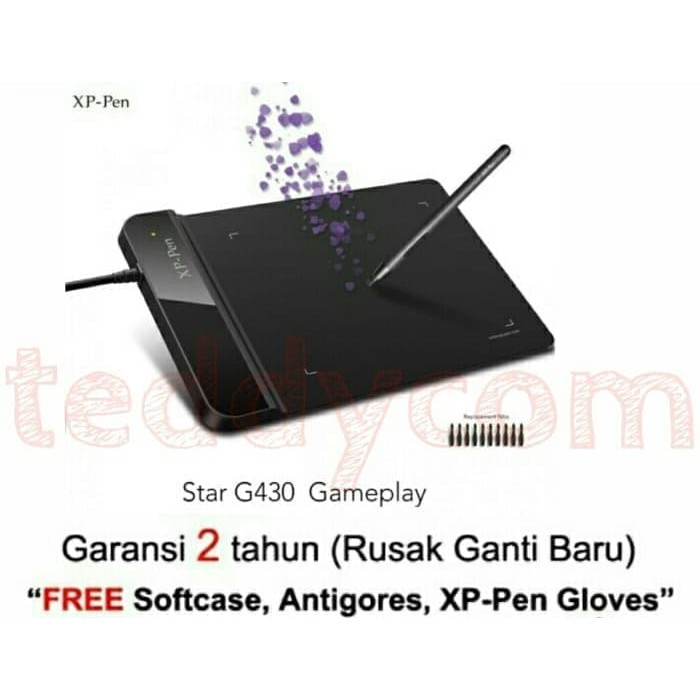 Jual XP PEN STAR G430 GARANSI 2 TAHUN Bonus Lengkap | Shopee Indonesia
