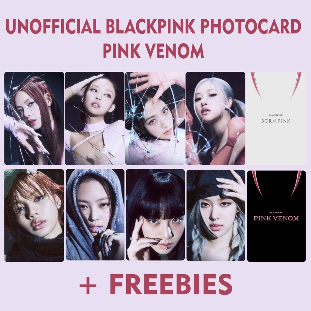 Jual UNOFFICIAL PHOTOCARD BLACKPINK PINK VENOM, +FREEBIES | Shopee ...