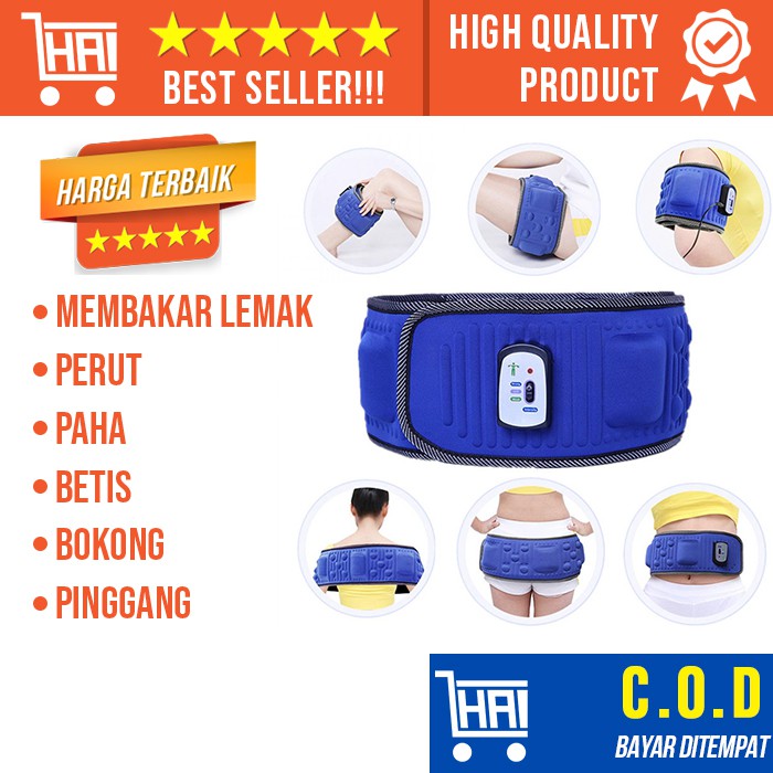SABUK GETAR PELANGSING PENGHILANG PEMBAKAR LEMAK KAKI PERUT PINGGANG ...