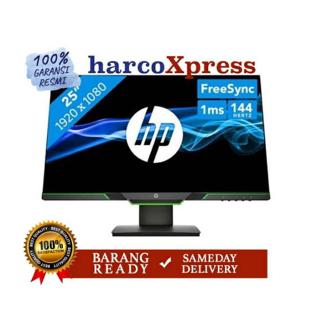 Jual Monitor LED Gaming HP 25X FHD 25" 144Hz 1ms pivot HDMI DP FreeSync ...