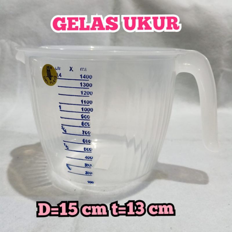 Jual Gelas ukur gelas takar plastik 600 ML-2 Liter | Shopee Indonesia