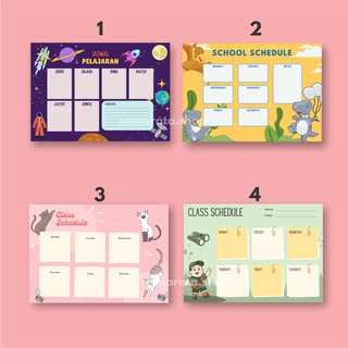 Jual Sticker jadwal pelajaran, jadwal pelajaran sekolah, jadwal ...