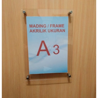 Jual Frame Mading Bingkai Display Poster Acrylic Berkualitas Ukuran A3 ...