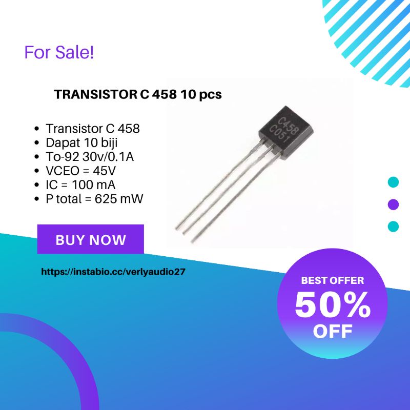 Jual Transistor C 458 C458 ISI 10 PCS | Shopee Indonesia