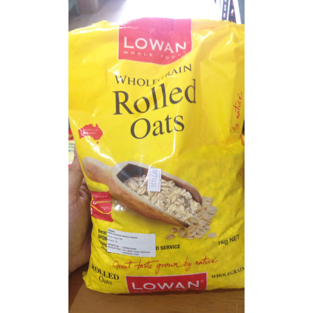 Jual Lowan whole grain rolled oat / rolled oats / cereal / singapore ...