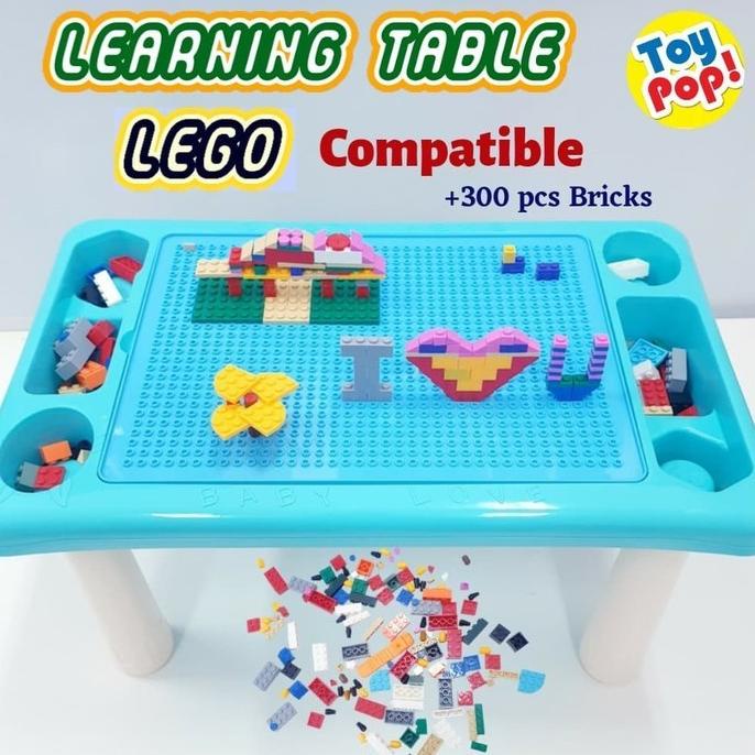 Jual BARU! Mainan Meja Lego Edukasi 2in1 Lengkap dengan 300pcs Building ...