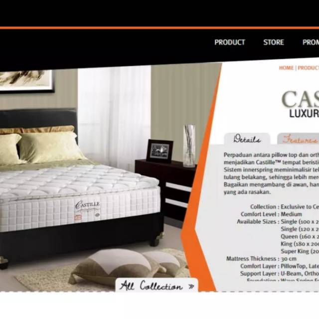 Jual Kasur/Spring Bed Florence Castille NEW 180x200 (KING Size ...