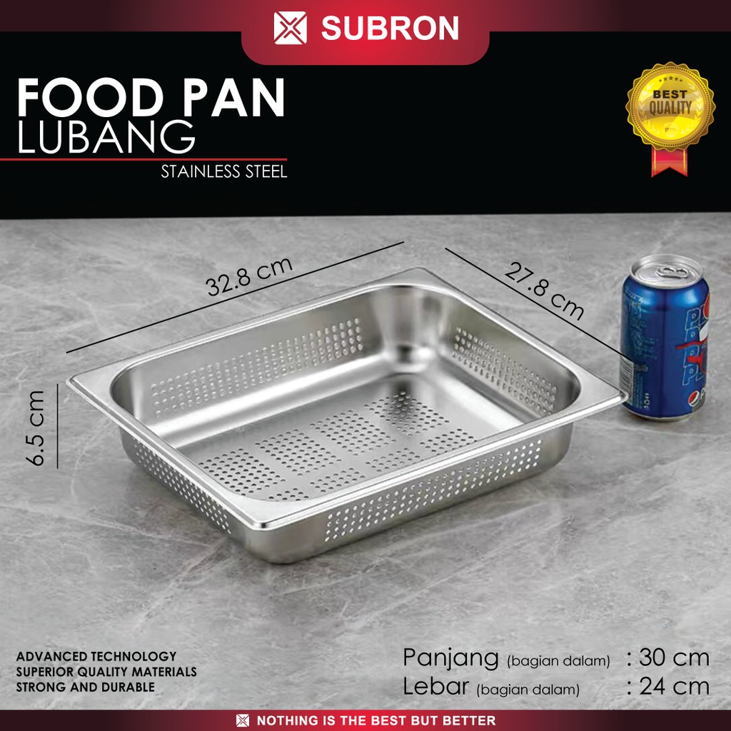 Jual SUBRON Gastronom Food Pan LUBANG 1/2 ke dalam 6.5cm wadah ...