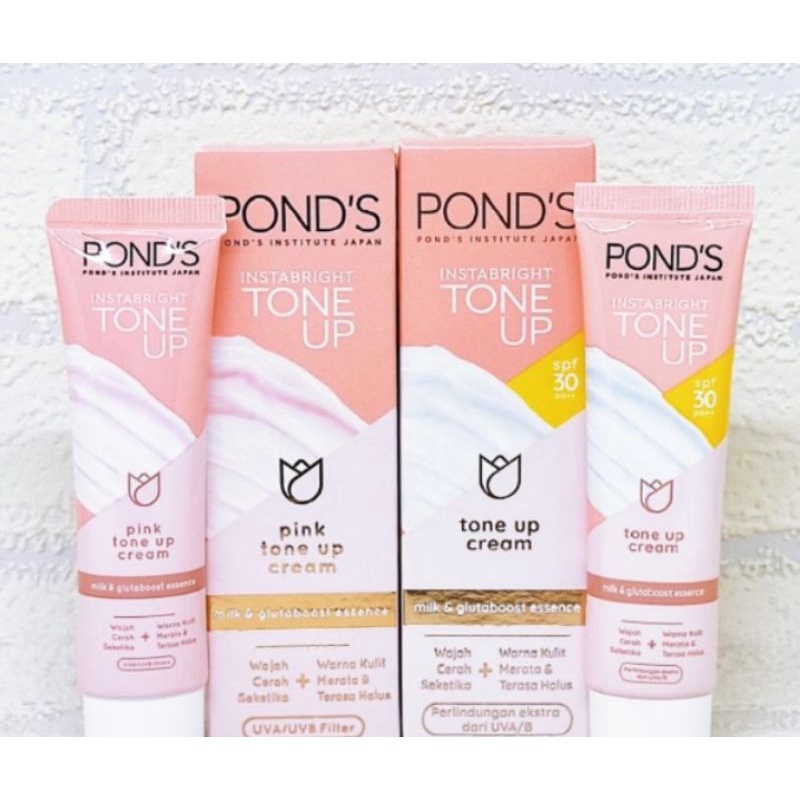 Jual Ponds Tone up cream spf 30 pa ++ milk glutaboost essece 20 gr ...