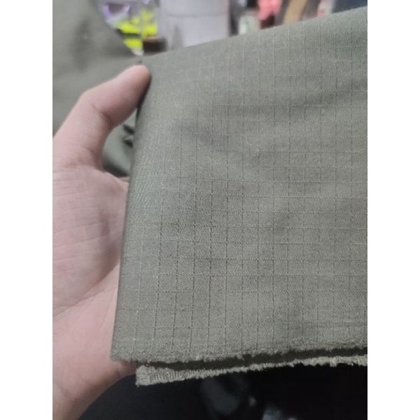 Jual bahan kain ripstop ribstok ripstok seragam tr satpol hijau olive ...