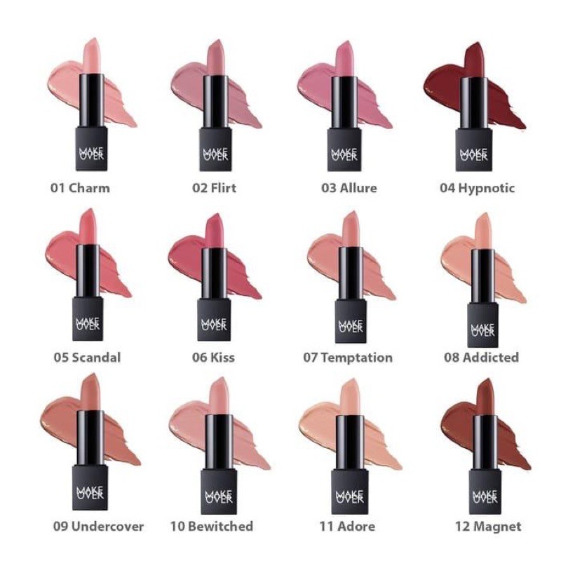 Jual MAKEOVER COLOR HYPNOSE CREAMY LIPMATTE 4.3 GR MAKE OVER LIPSTICK ...