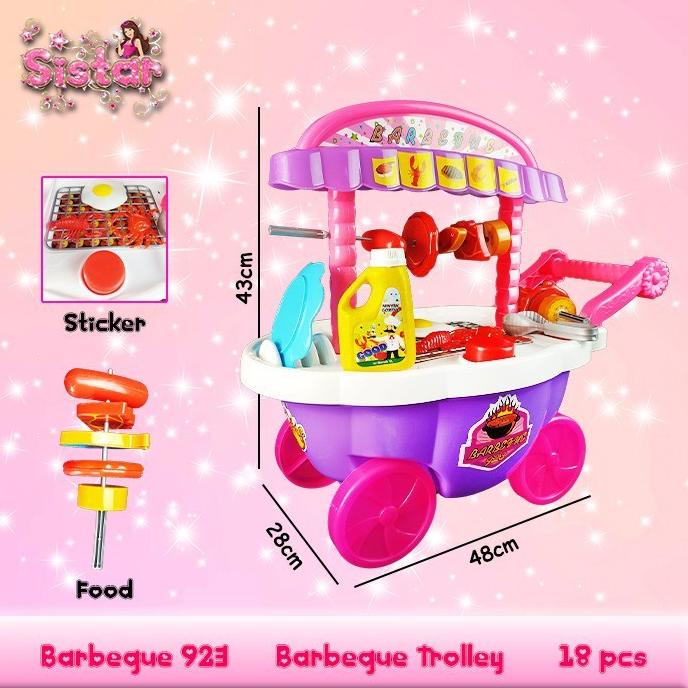 Jual BBQ 923 SRG 928 TROLLY TROLY TROLI TROLEY TROLLEY DORONG MAINAN ...