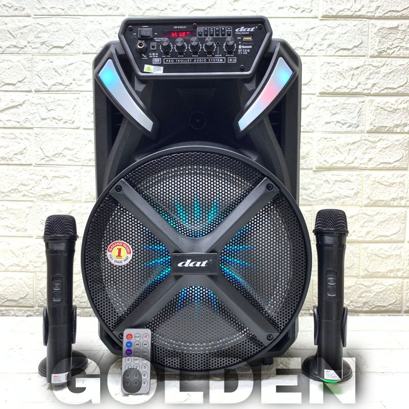 Jual Speaker Portable Wireless DAT DT 1210Ft X2 Original 12 inch ...
