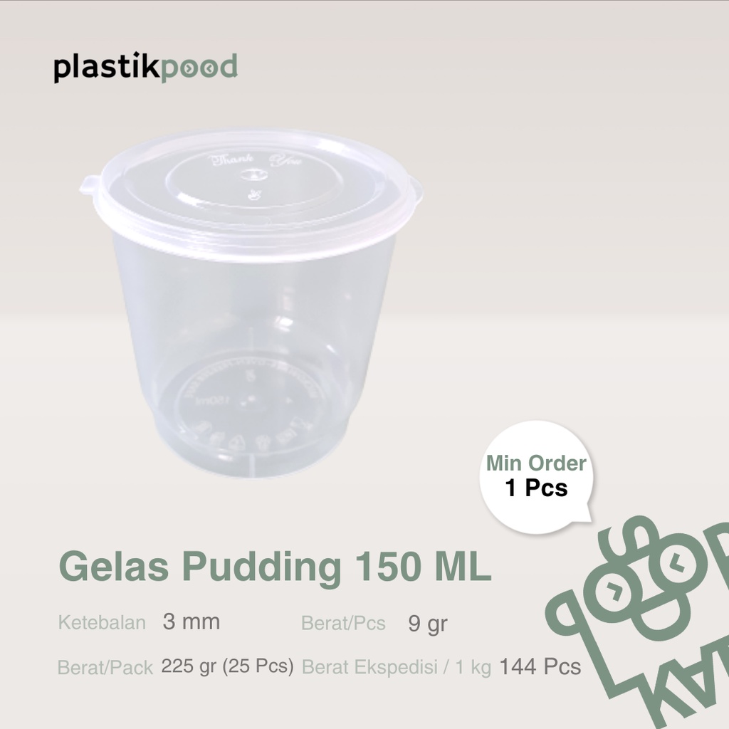 Jual Gelas Pudding 150ml Cup Anti Tumpah Agar Jelly Es Krim Ice Cream ...
