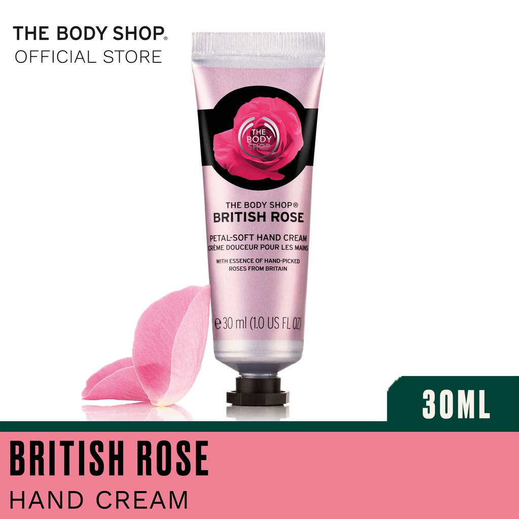 Jual The Body Shop British Rose Hand Cream 30ml | Shopee Indonesia