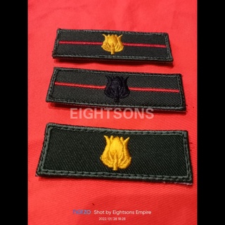 Jual Pangkat Topi Pet PDL PDH Perwira Menengah Bordir Velcro Kretekan ...