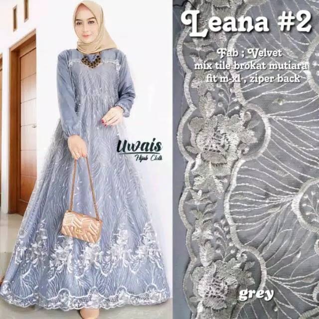 Jual Leana#2 Maxy Dress/Gaun Party Dress Terbaru//Dress Pesta Brokat Tile/Busana Pesta Size Fit ...