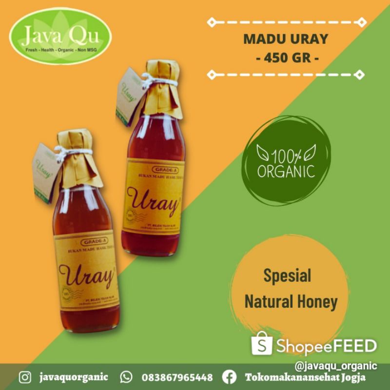 Jual MADU URAY 450 Gr / MADU URAY 450ML / MADU NATURAL / RAW HONEY ...
